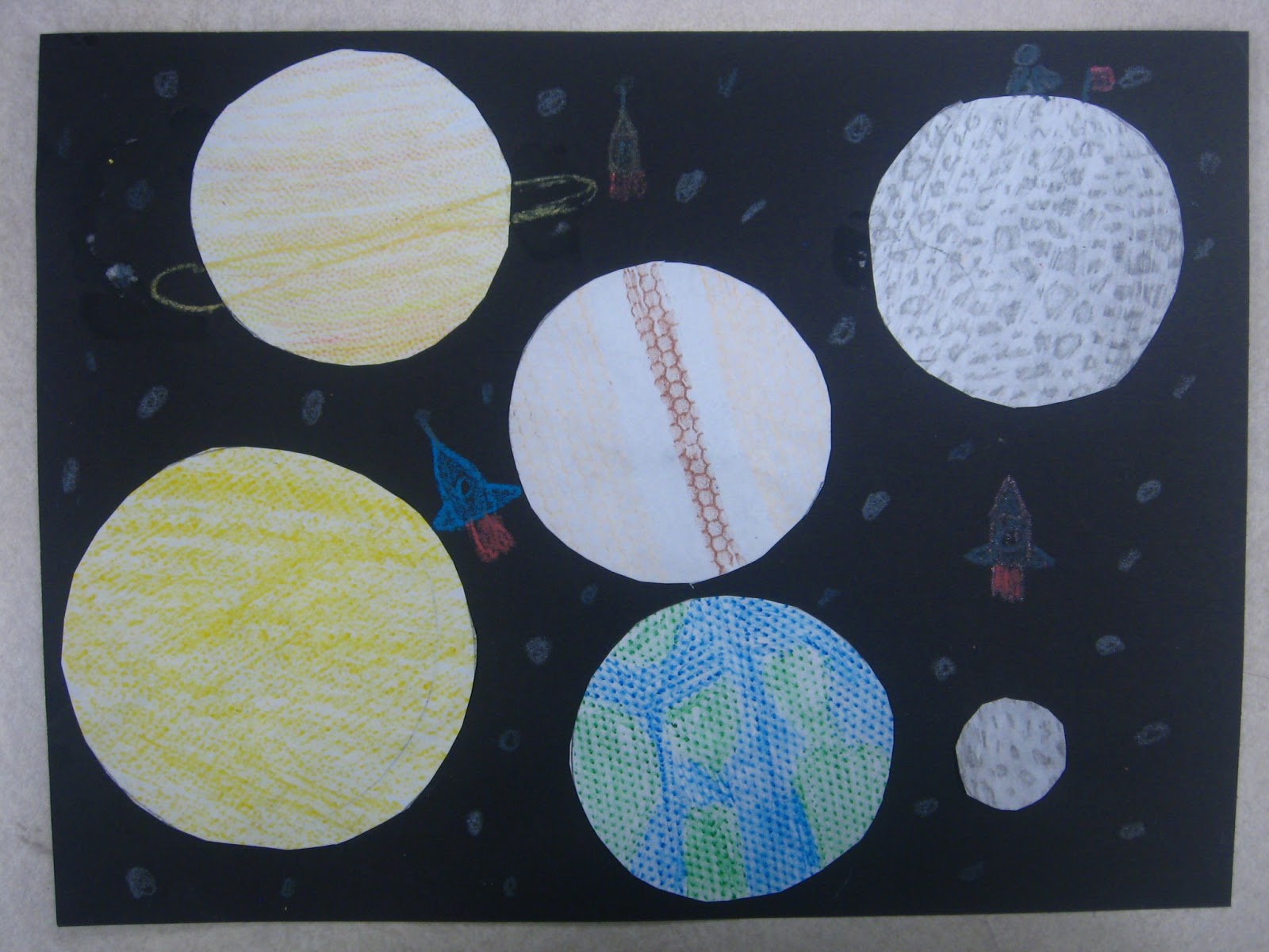 Miss Young's Art Room: 1st Grade Texture Planets