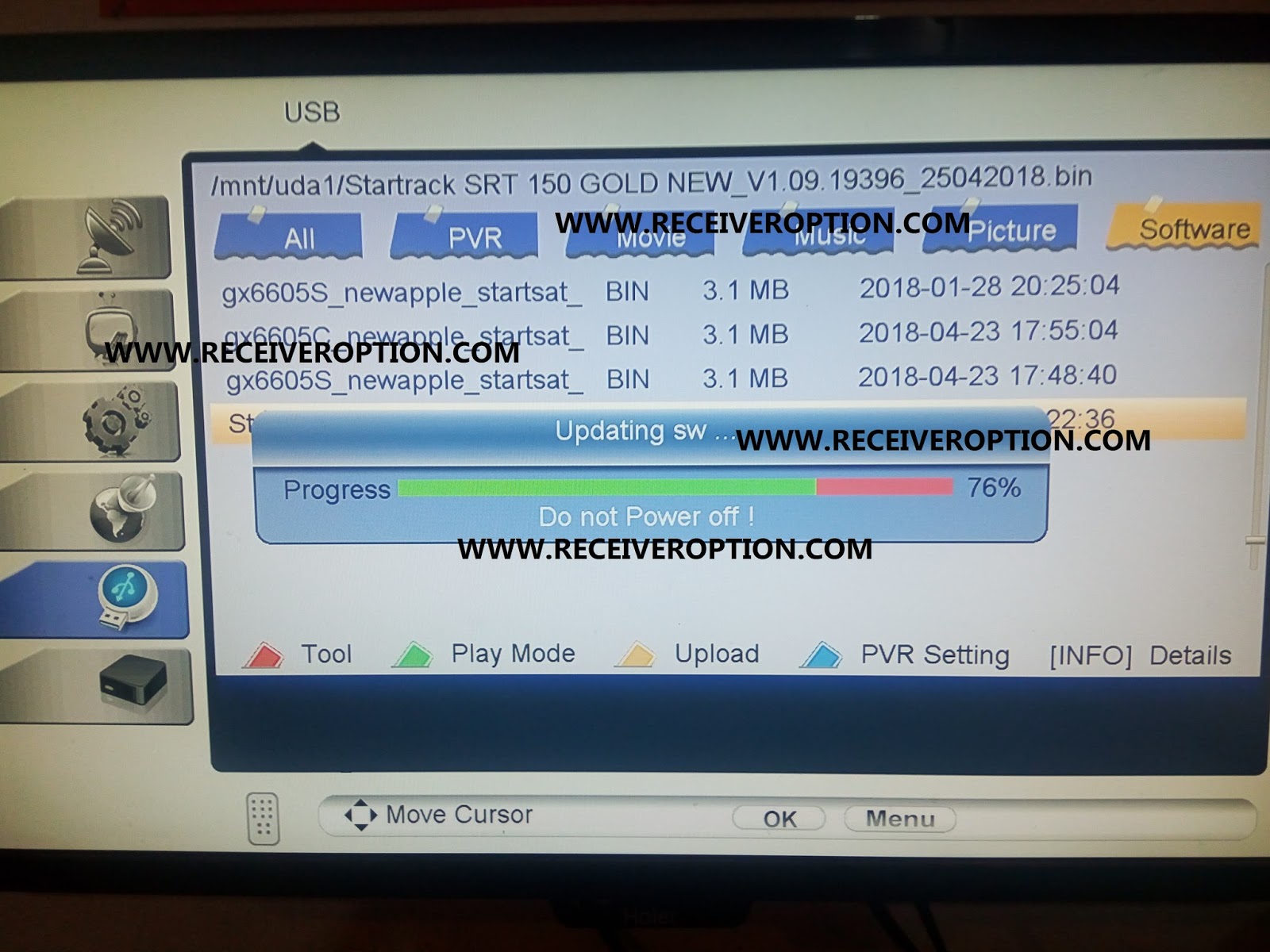 RECEIVER SOFTWARE: ALL STAR TRACK HD RECEIVERS POWERVU KEY NEW SOFTWARE