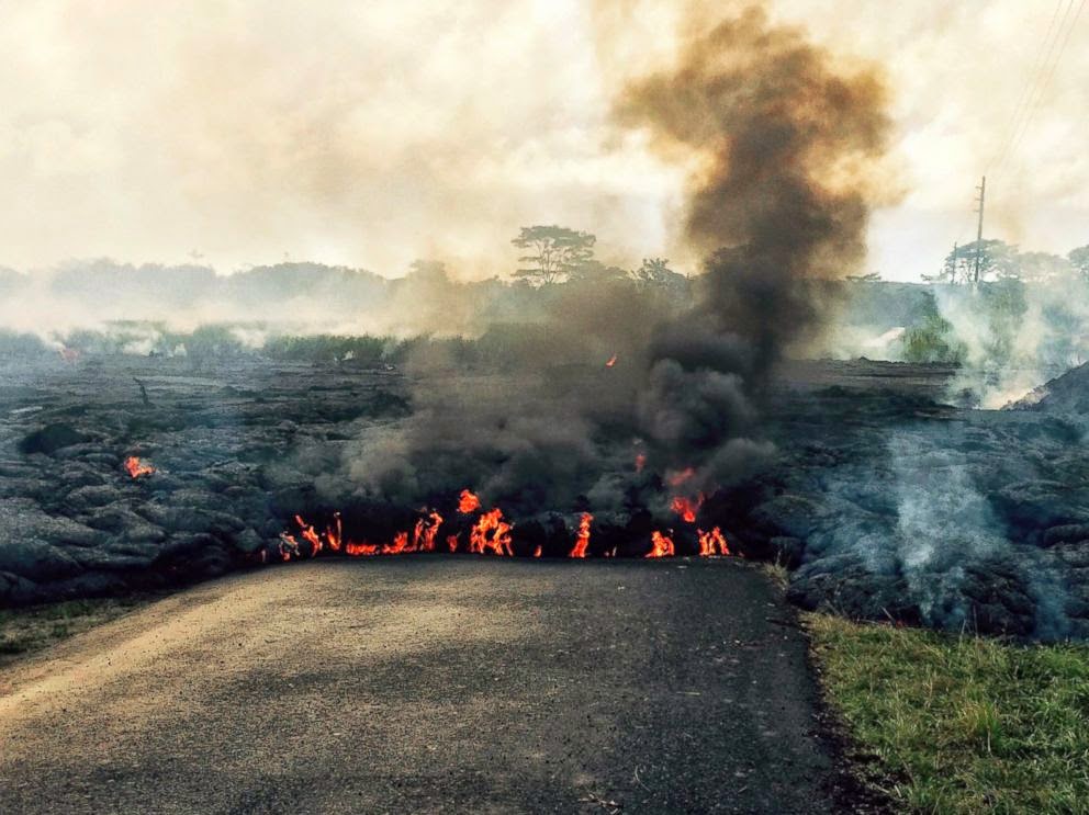 Unstoppable Lava Flow in Hawaii Town - Photos and Video