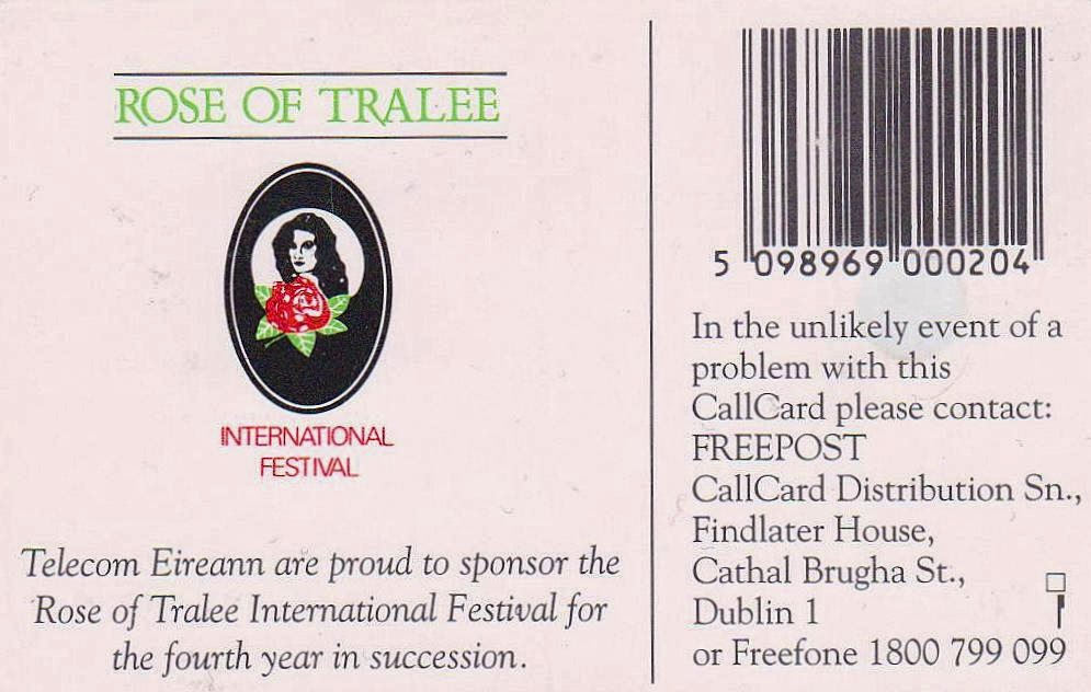 The traveler's drawer: TELECOM ÉIREANN. Callcard 20 units "Rose of ...