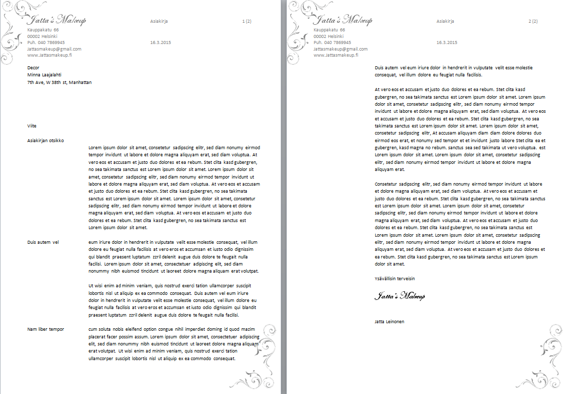 Jatan blogi: Asiakirja malli