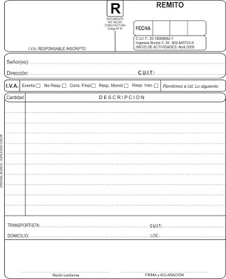 Documentos comerciales: Remito