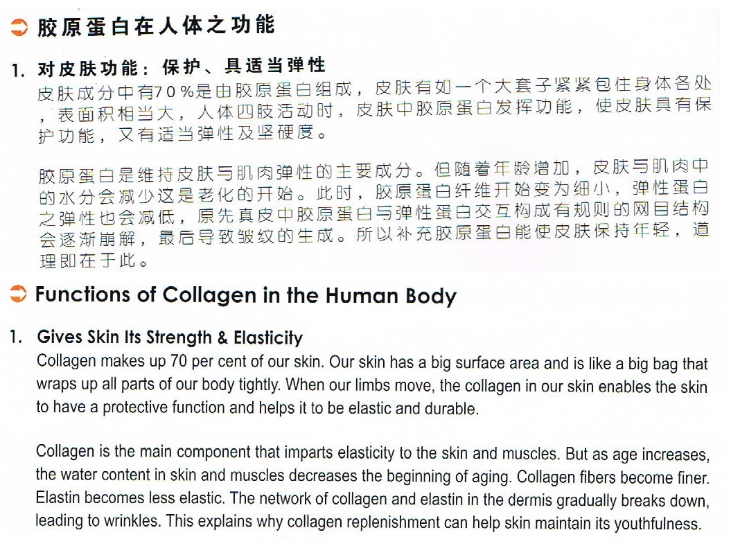 Collagen Power: Function of Collagen in human body