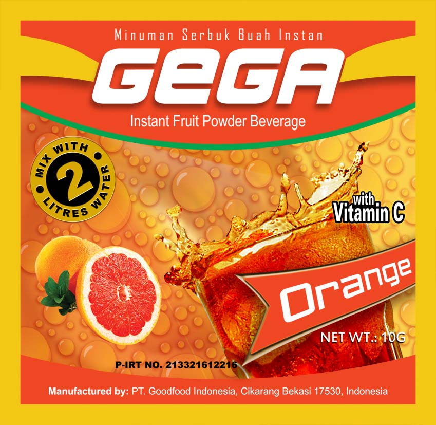 gega goodfood indonesia: Gega - Instant Fruit Powder Beverage