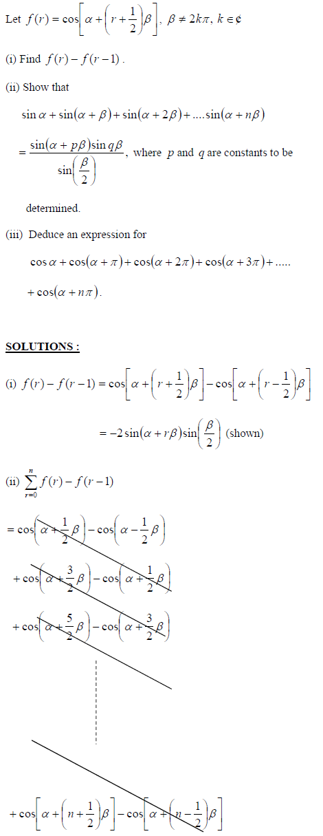 'A' Level Maths Problem Analysis: Method of Differences (1)