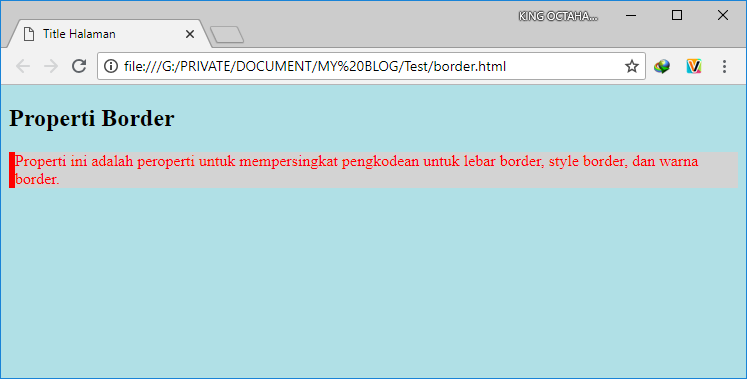 Belajar CSS Part 6 - Membuat Border (Garis Tepi) - king-octahasan