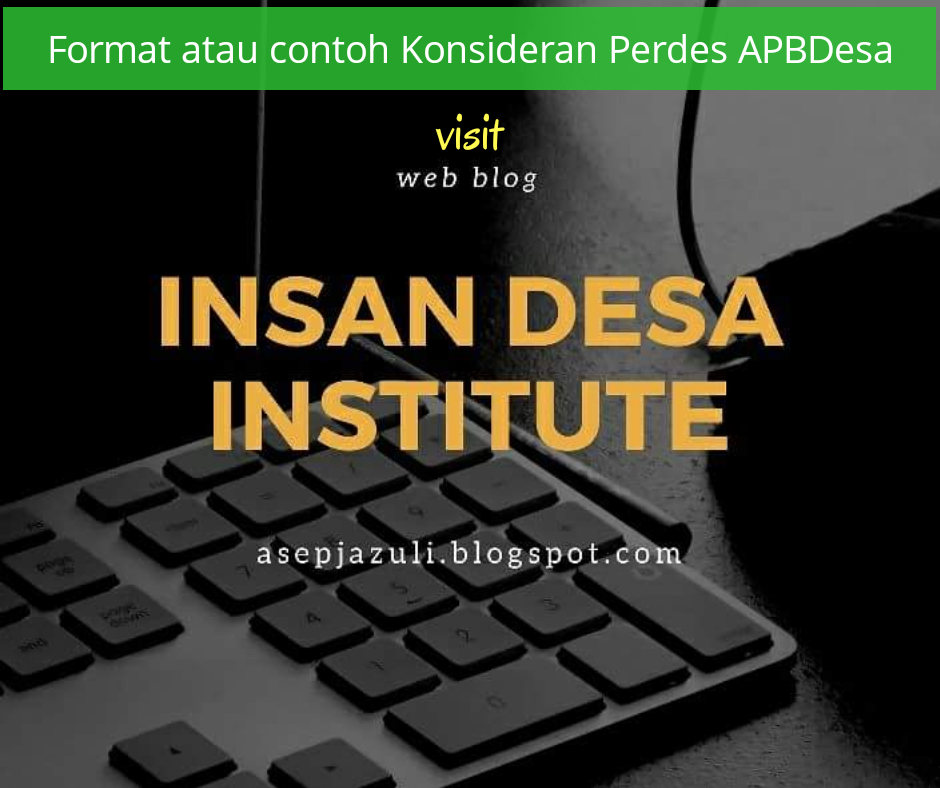 FORMAT ATAU CONTOH KONSIDERAN PERDES APBDesa