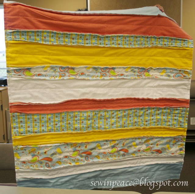 Sew in Peace: Strippy Flannel Baby Quilt