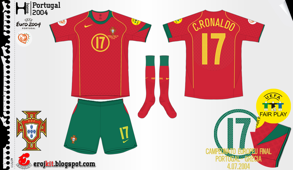 Kit Design, by eroj: 2004-05 Portugal (Home e Away)