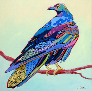 Daily Painters Abstract Gallery: "Raven Resilience," contemporary ...