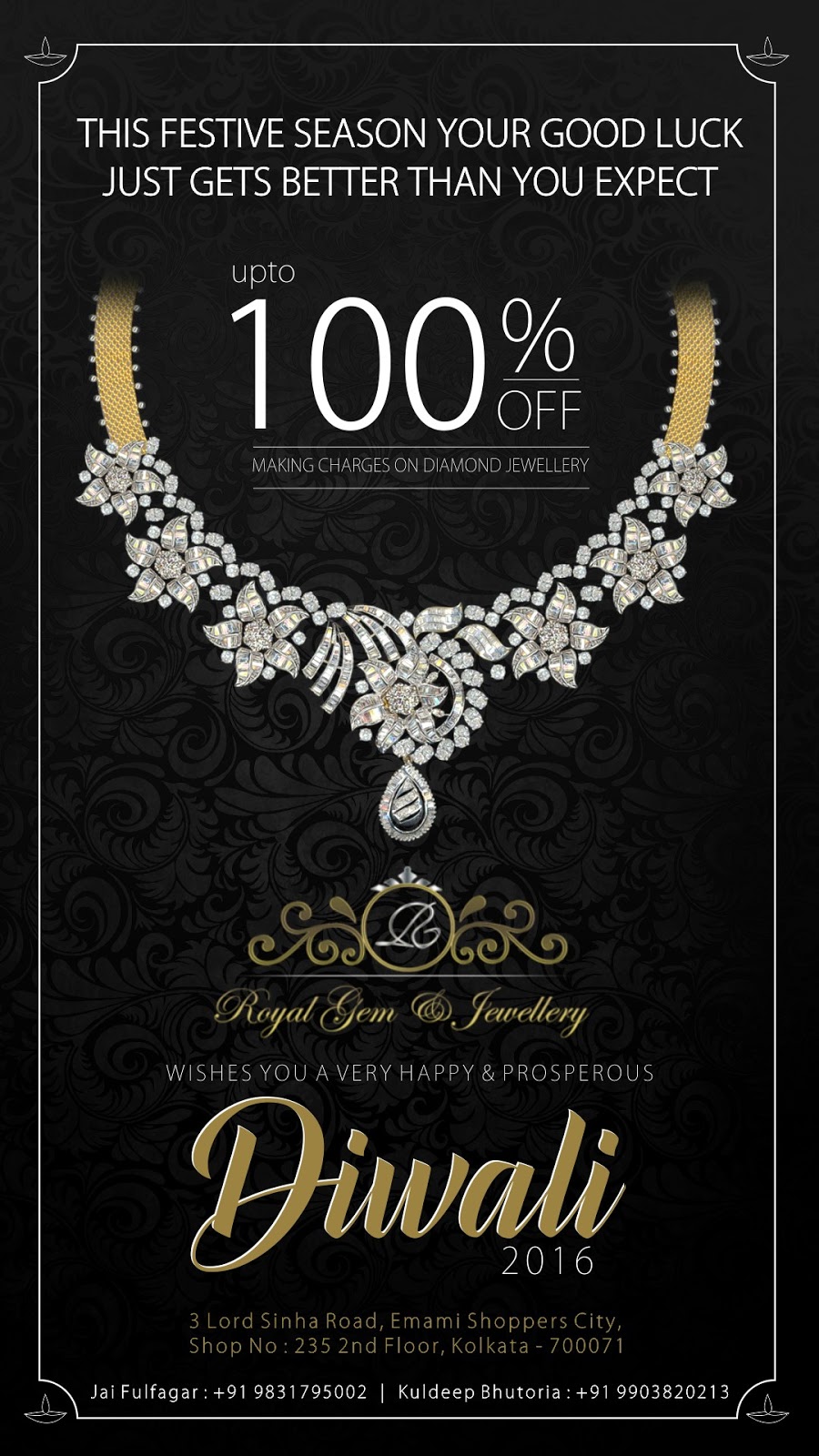 Advertising Jewelry Poster Design - Collection of Precious Jewelry Design