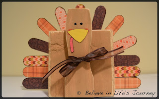 Believe in Life's Journey: Turkey 2x4 Craft