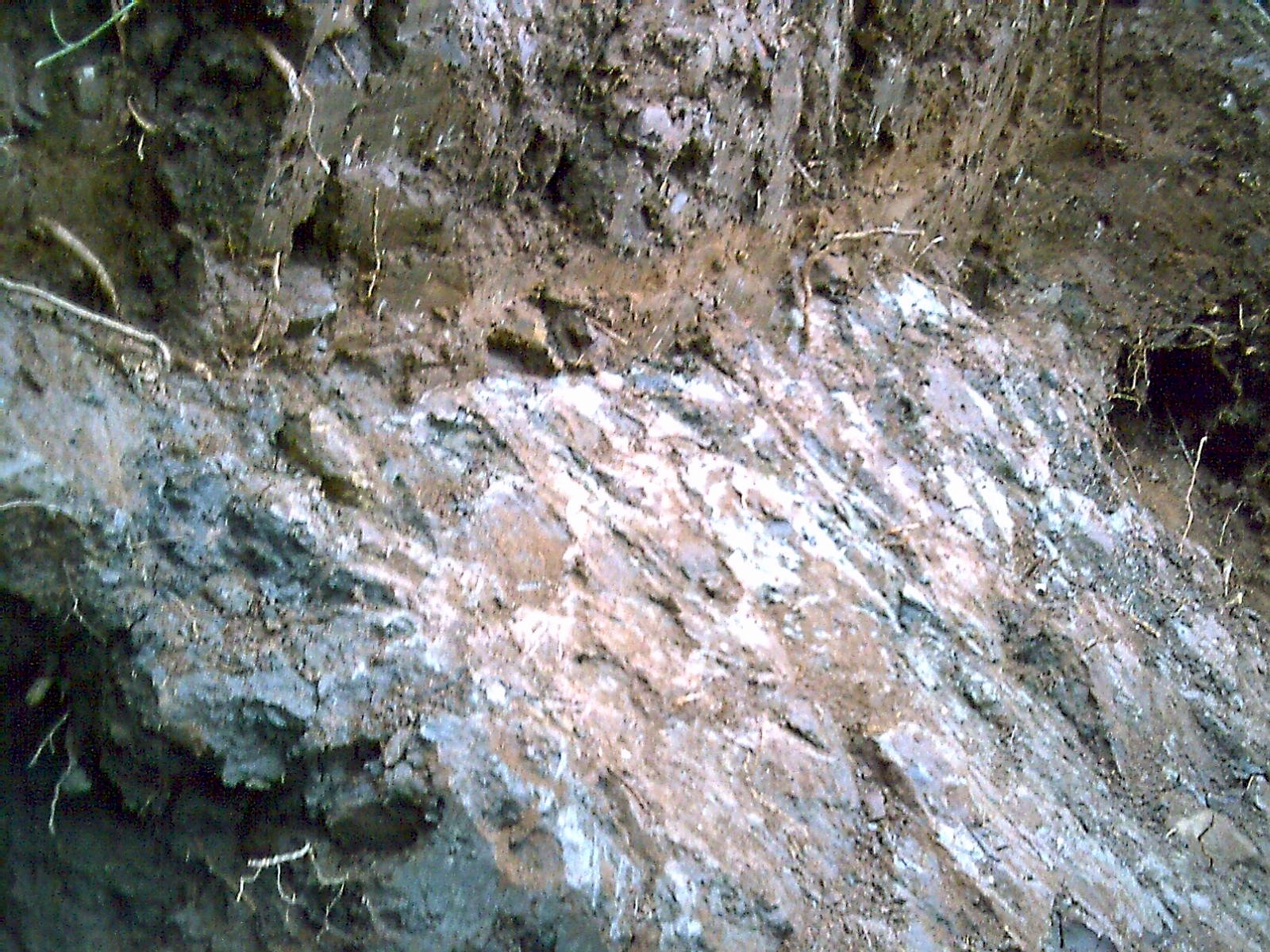 HISTORY OF A BECK: Angle of blue clay deposits at Stainton