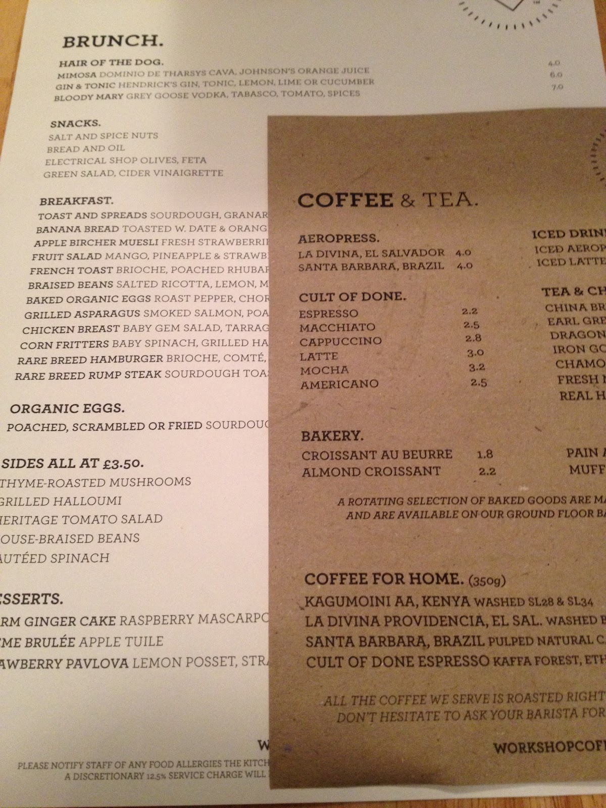 Brunch etc.: Brunch at Workshop Coffee Co.