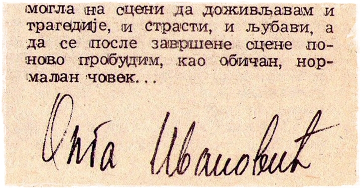 Yugopapir: Olga Ivanović, stranica života: Ispričaću vam priču o tome ...