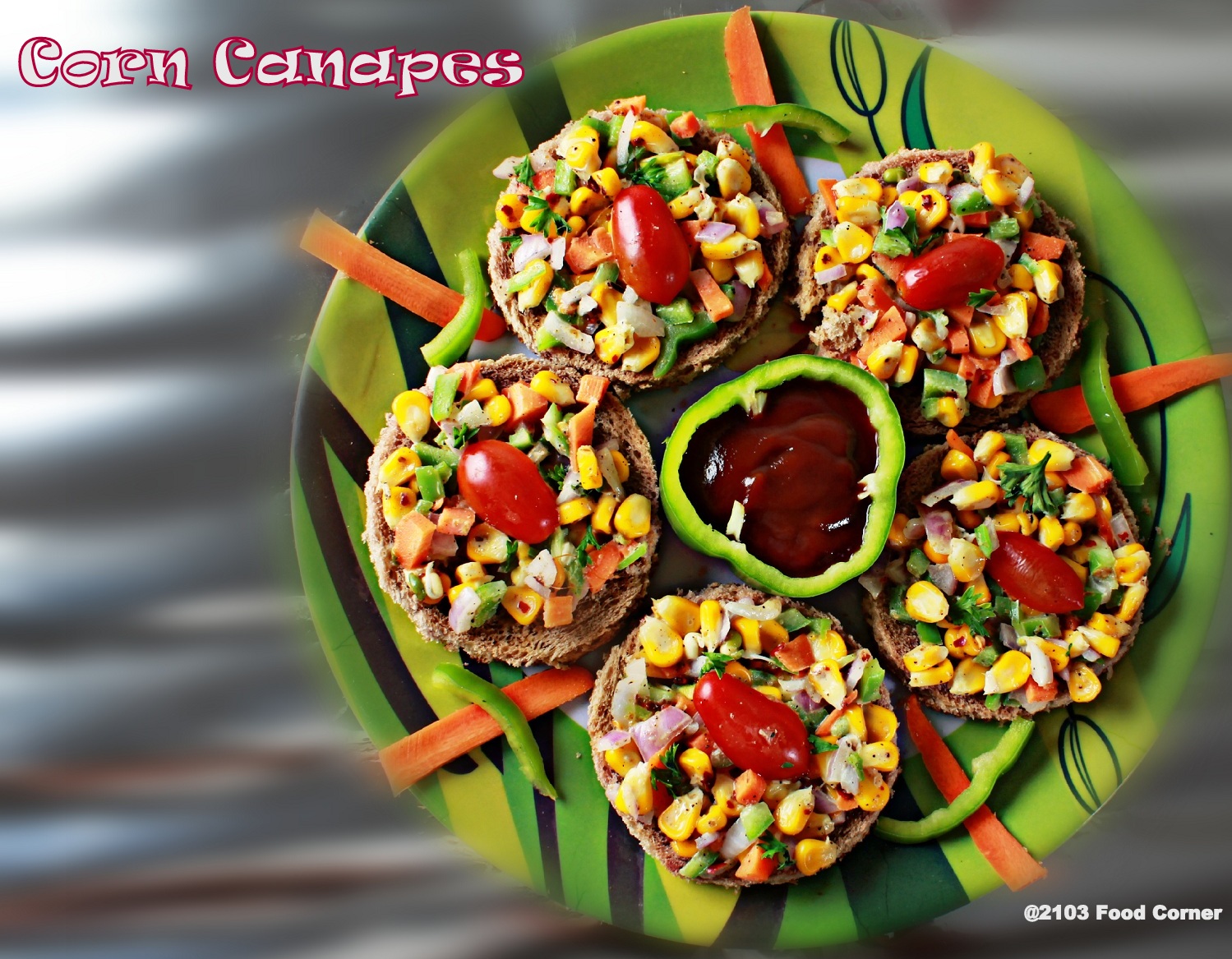 Corn canapes Recipe | Bread Recipes ~ Kiran's Food corner