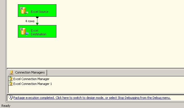 SSIS: EXCEL SOURCE TO EXCEL TARGET