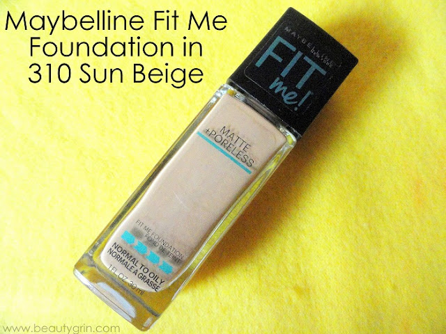 Maybelline Fit Me Matte + Poreless Foundation in 310 Sun Beige | Review ...
