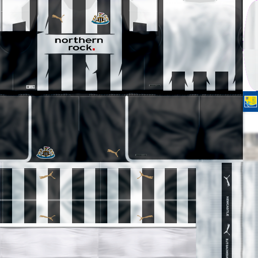 Newcastle United 12/13 Kit by DANX14 - PES 6 UPDATE