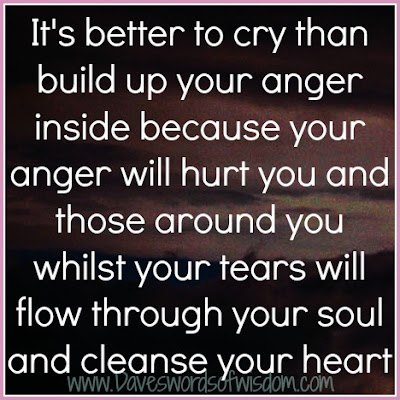 Daveswordsofwisdom.com: It's Better To Cry Than Build Up Anger