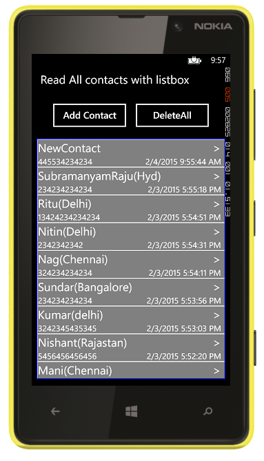 Let's see the new contact in db file by using step 1,