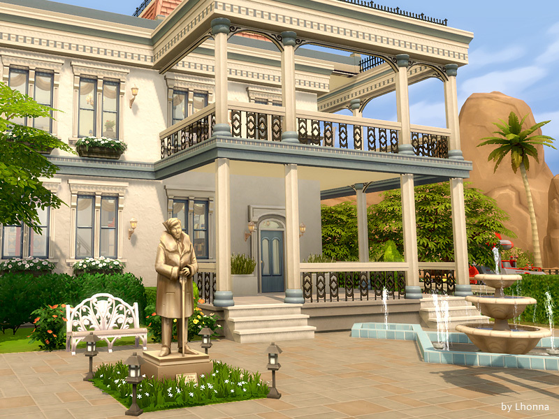 Renaissance Library Lot | Sims 4 Houses