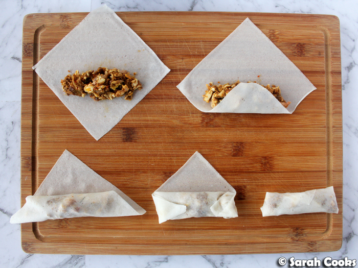 Sarah Cooks: Crispy Chicken Rendang Spring Rolls