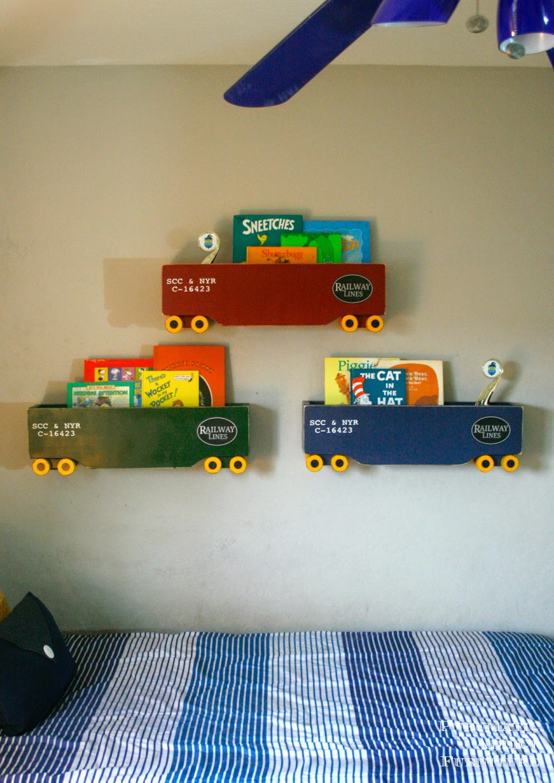 Box Train Bookshelf Knock-off | Pneumatic Addict