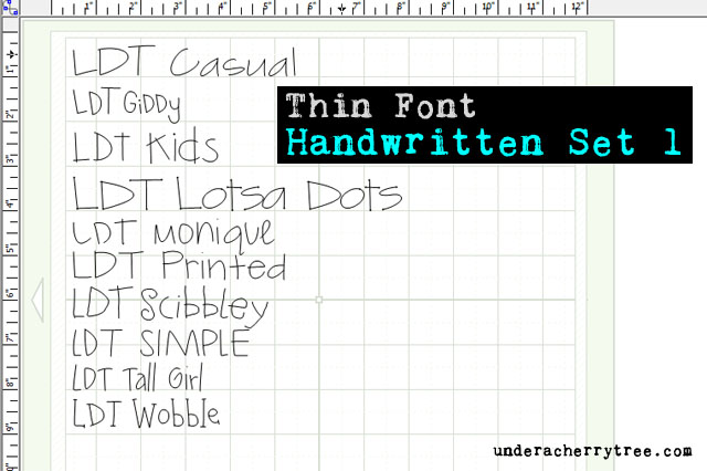 Under A Cherry Tree: New! Lettering Delights' Thin Fonts (Single-line ...