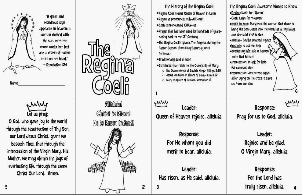Look to Him and be Radiant: Regina Coeli Mini Book for Kids