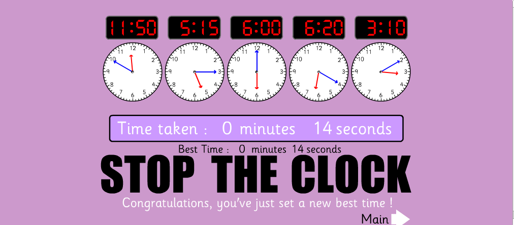 Brandon @ Glenbrae School: Stop the clock