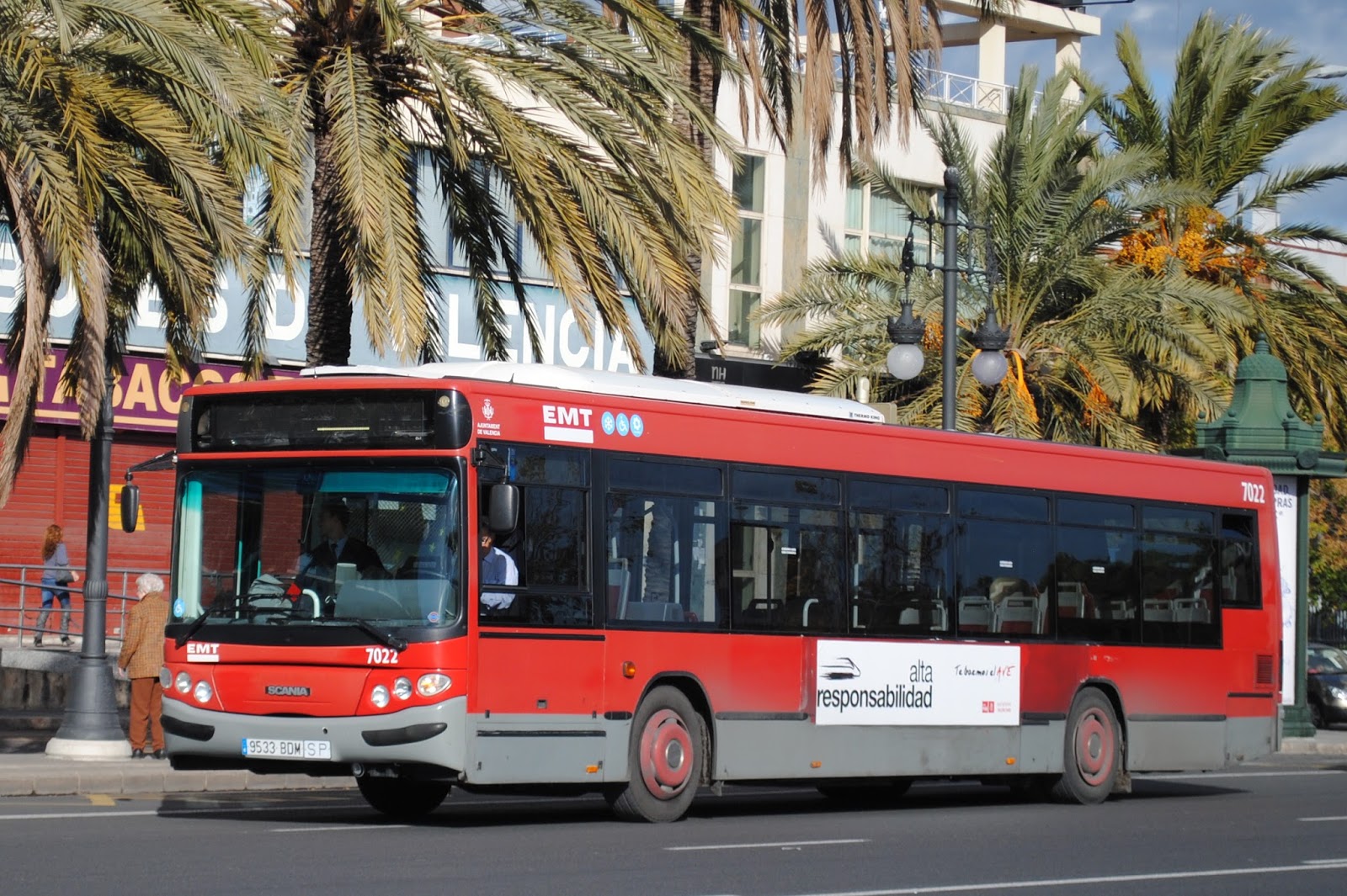 Autobuses de Valencia: EMT Valencia, 7.022. Con el BKB apagado