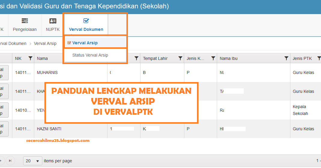 Panduan Lengkap Verval Arsip di Vervalptk - Biologizone