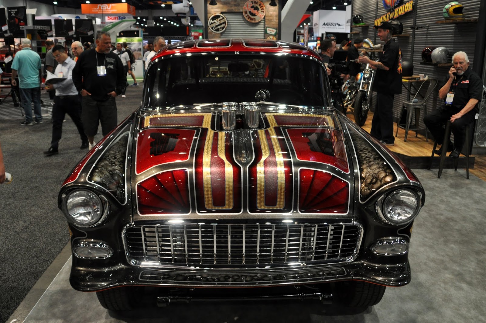 Just A Car Guy: a hell of a paint job on this gasser in the North Hall ...