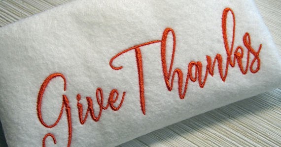 AdelaidesCorner: Give Thanks embroidery design, 6 sizes, Thanksgiving ...