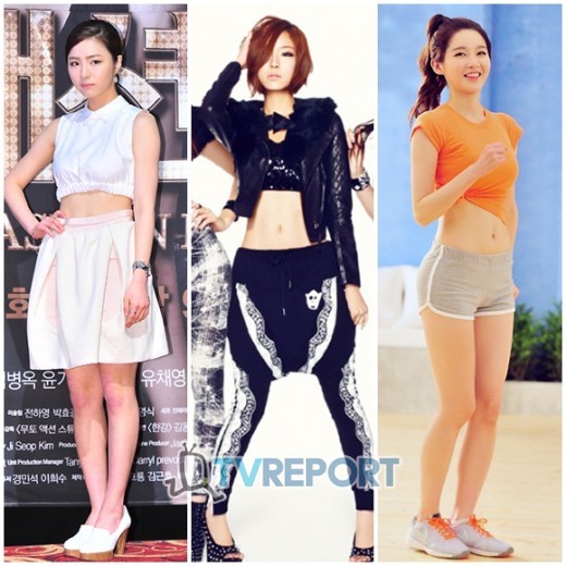 My Kp♥p W♥rld Shin Se Kyung Ga Eun And Kang Min Kyung Shows Off With Their 11 Line Abs