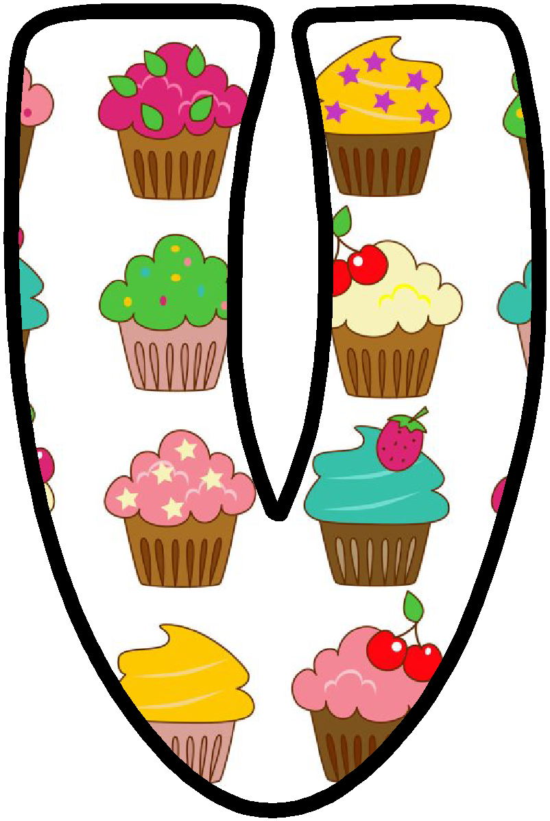 Abecedario con Cupcakes Grandes. Alphabet with Big Cupcakes. - Oh my ...