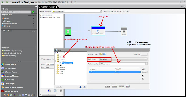 Teamcenter Open Gate: WorkFlow Creation :Release Object / Remove Status