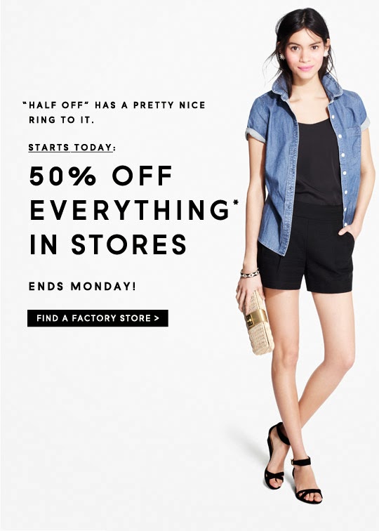 J.Crew Aficionada: J.Crew Factory: Get 50% off the entire store
