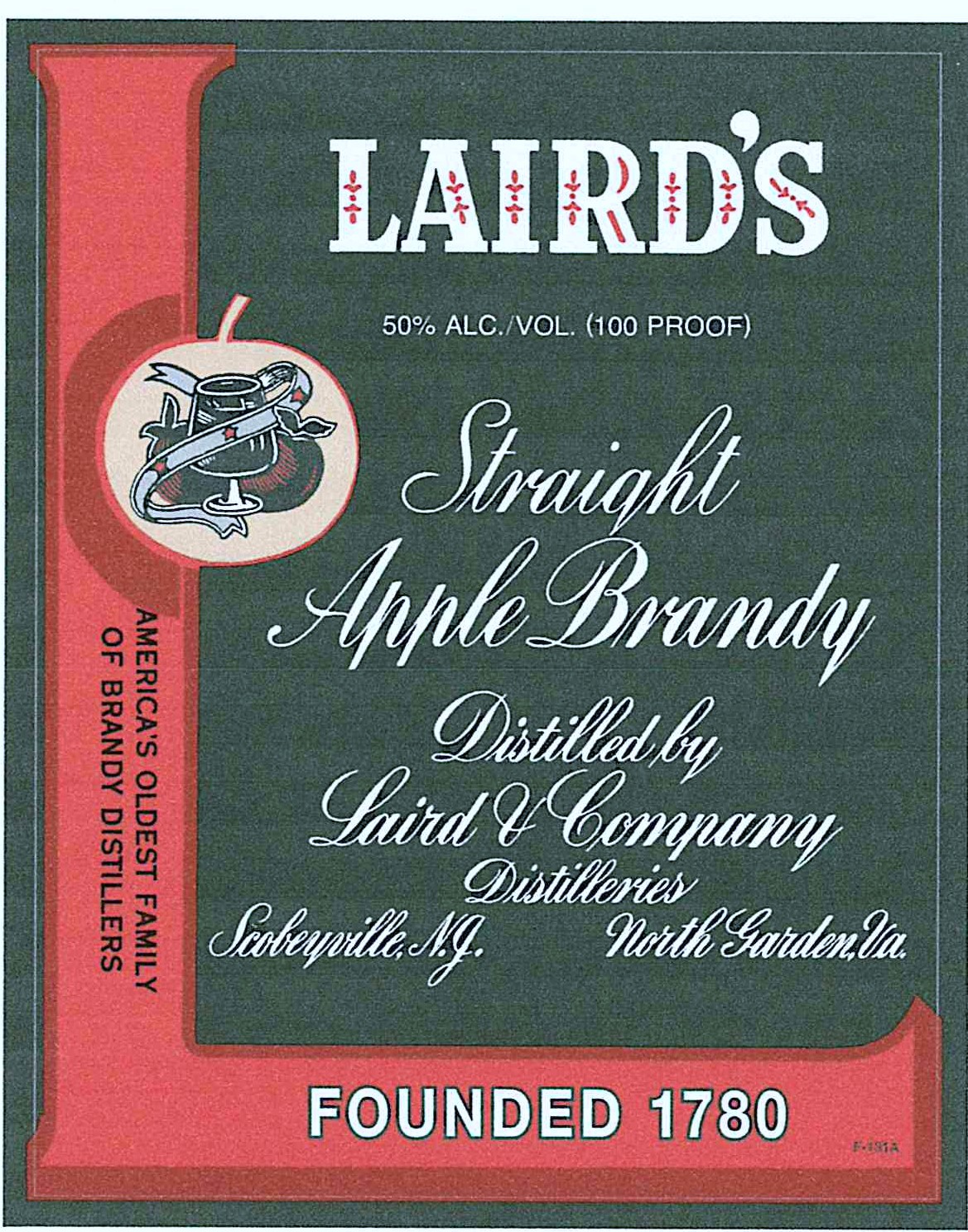 The Wine and Cheese Place: Laird's Straight Apple Brandy 100 proof