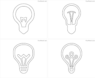 Four Coloring: Free printable Bulb coloring pages for kids