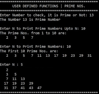 Program to print Prime Number, Upto N Prime Numbers, First N Primes ...