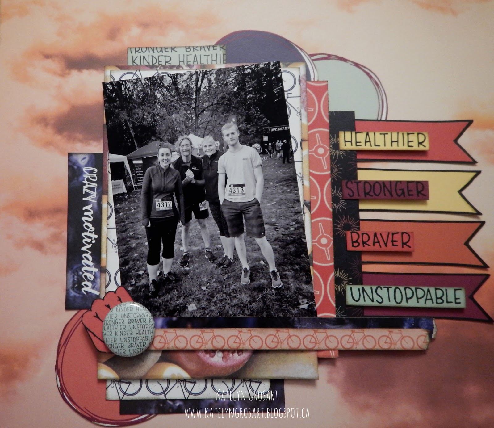 A Creative Journey: Crazy Motivated Scrapbook Layout
