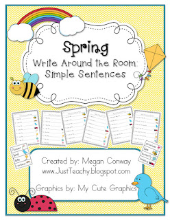Write Around the Room - Simple Sentences | Just Teachy