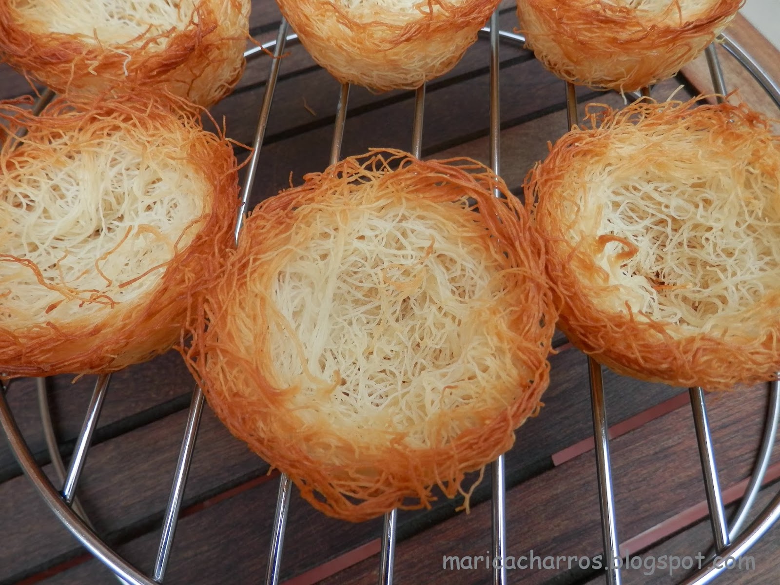 Nidos de pasta kataifi con verduras salteadas | Maricacharros