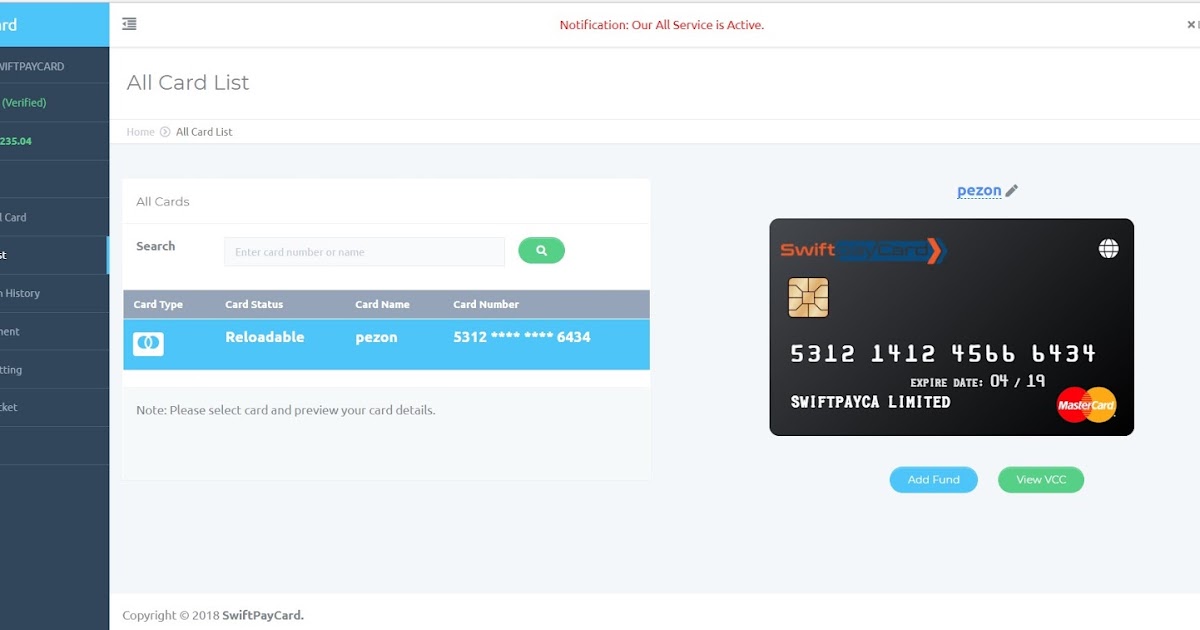 Virtual Mastercard Instant SwiftPayCard