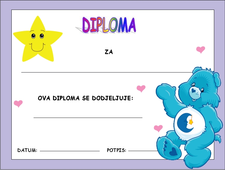 Be creative with Marija: predlošci diploma za printanje