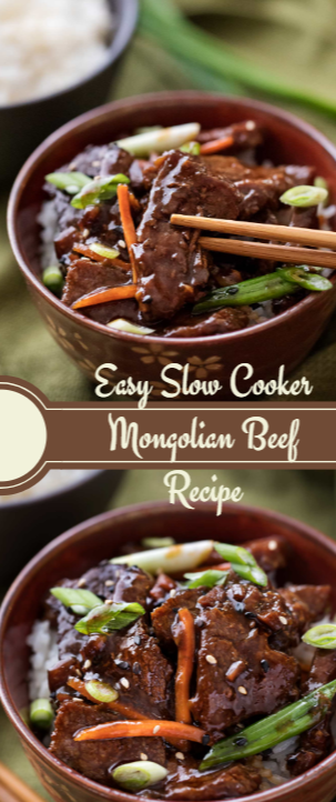 Easy Slow Cooker Mongolian Beef Recipe | Meryska Kitchen