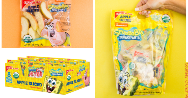 NickALive!: Crunch Pak to Launch SpongeBob Branded Sliced Apple Snack ...