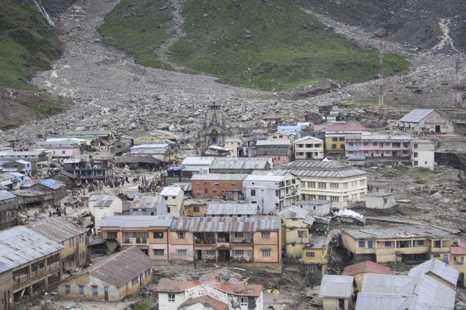 Kedarnath Temle Before and after Rain 2013 ~ India GK, Current Affairs 2023